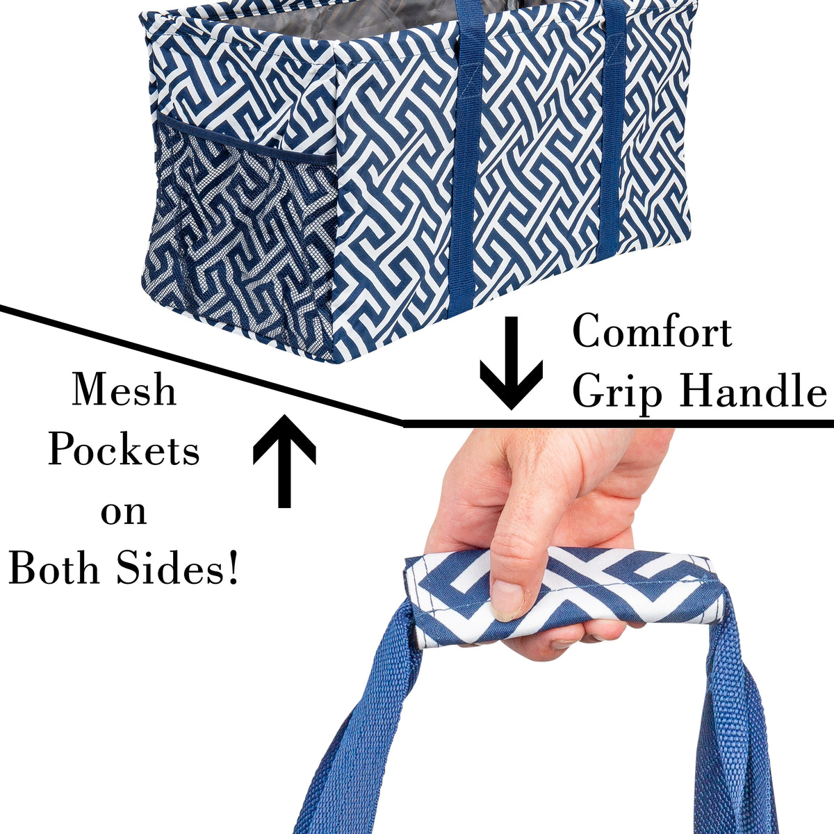 Extra Large Utility Tote Bag - Oversized Collapsible Pool Beach Canvas ...