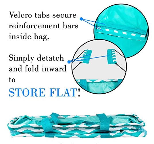 Extra Large Utility Tote Bag - Oversized Collapsible Pool Beach Canvas ...